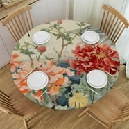 LAMINET Deluxe Elastic Edged Flannel Backed Vinyl Fitted Table Cover ...