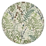 Round Tablecloth with Elastic Edge, Floral Botanical Vinyl Table Cover ...