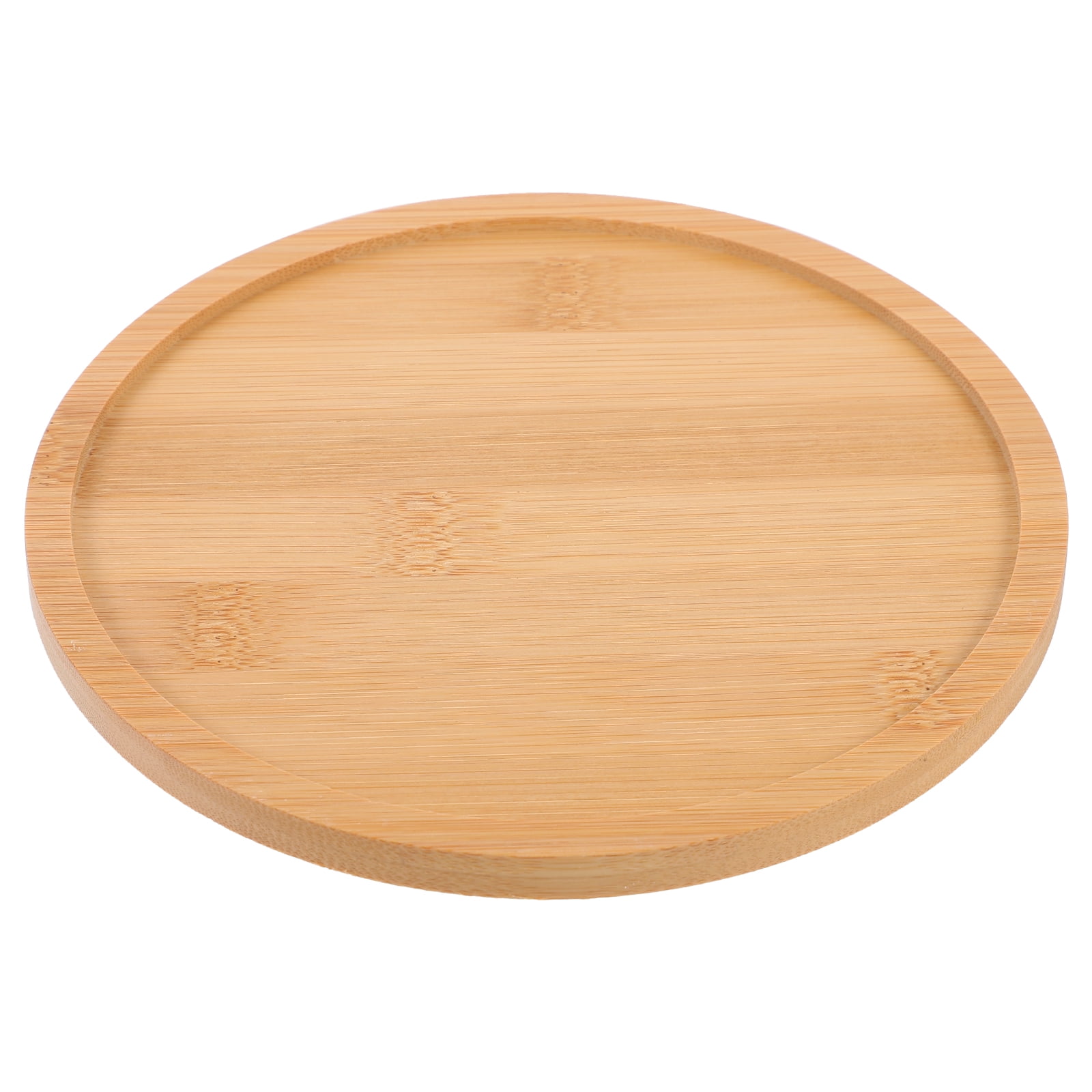 Round Tea Tray Wood Tray Bamboo Plates For Food Bedrooms Decor Tea Bag ...