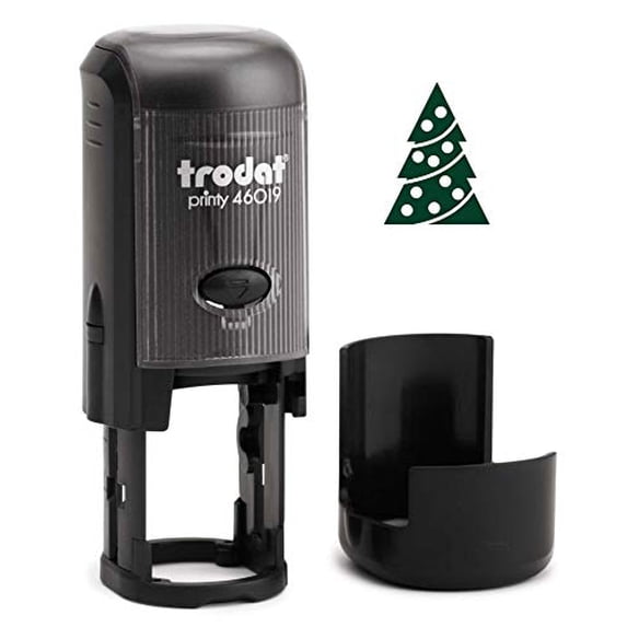 Round Teacher Stamp, Holiday, 3/4" Self-Inking Rubber Stamp - Christmas ...