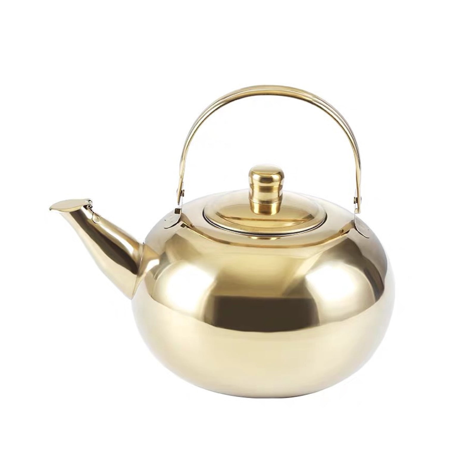 Round Teas Pots Stainsless Steel Teapots with Infuser Water Boiling ...