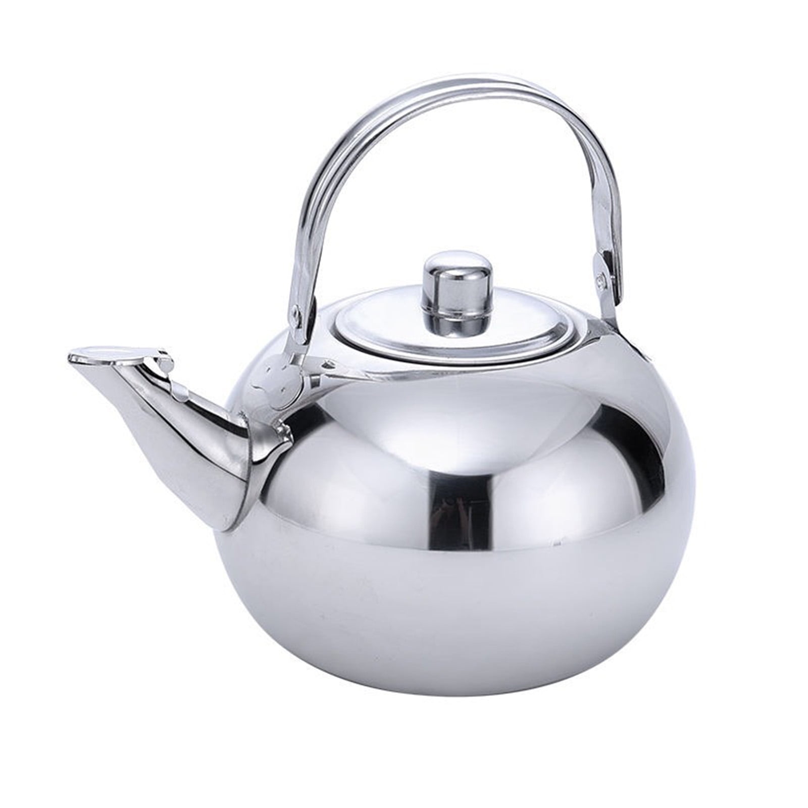Round Teas Pots Stainsless Steel Teapots with Infuser Water Boiling ...