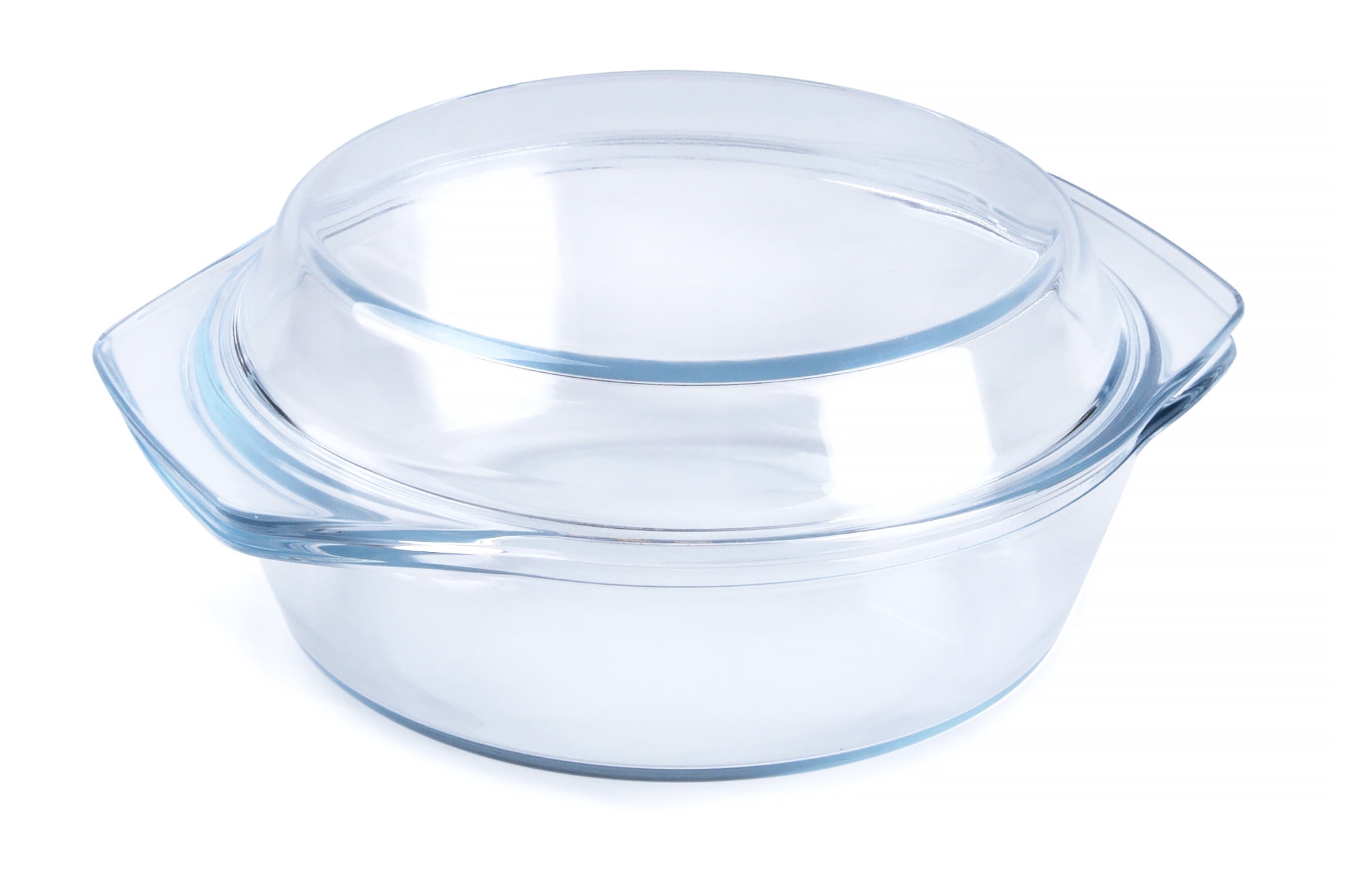 Round Tempered Glass Casserole Dish with Glass Lid - 1.0Liter - Walmart.com