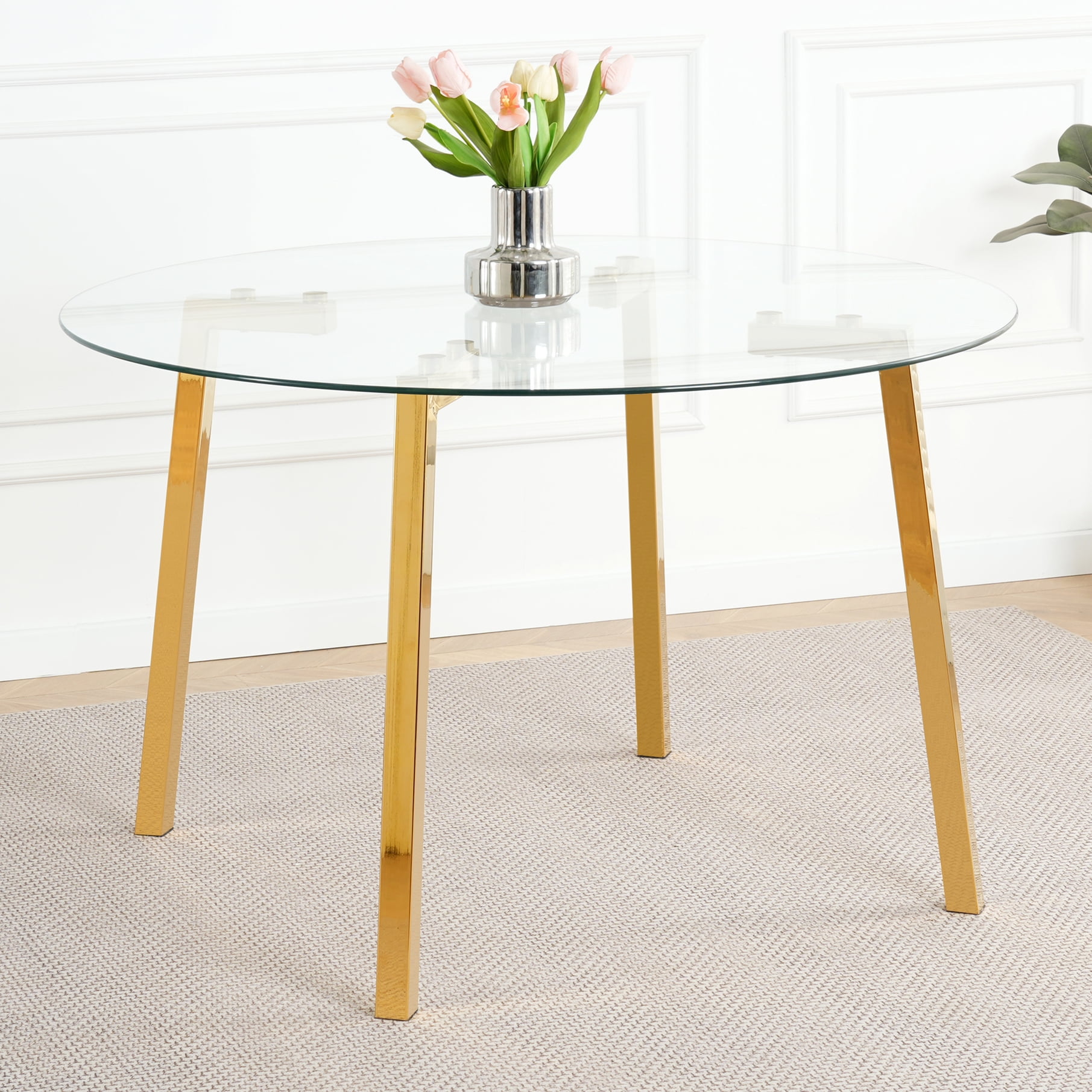 Round Tempered Glass Dining Centerpiece | Works in Different Rooms ...