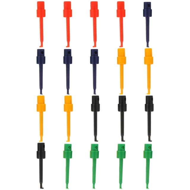 Raindrops 20pcs Round Single Hook Clip Test Probes for Electronic ...