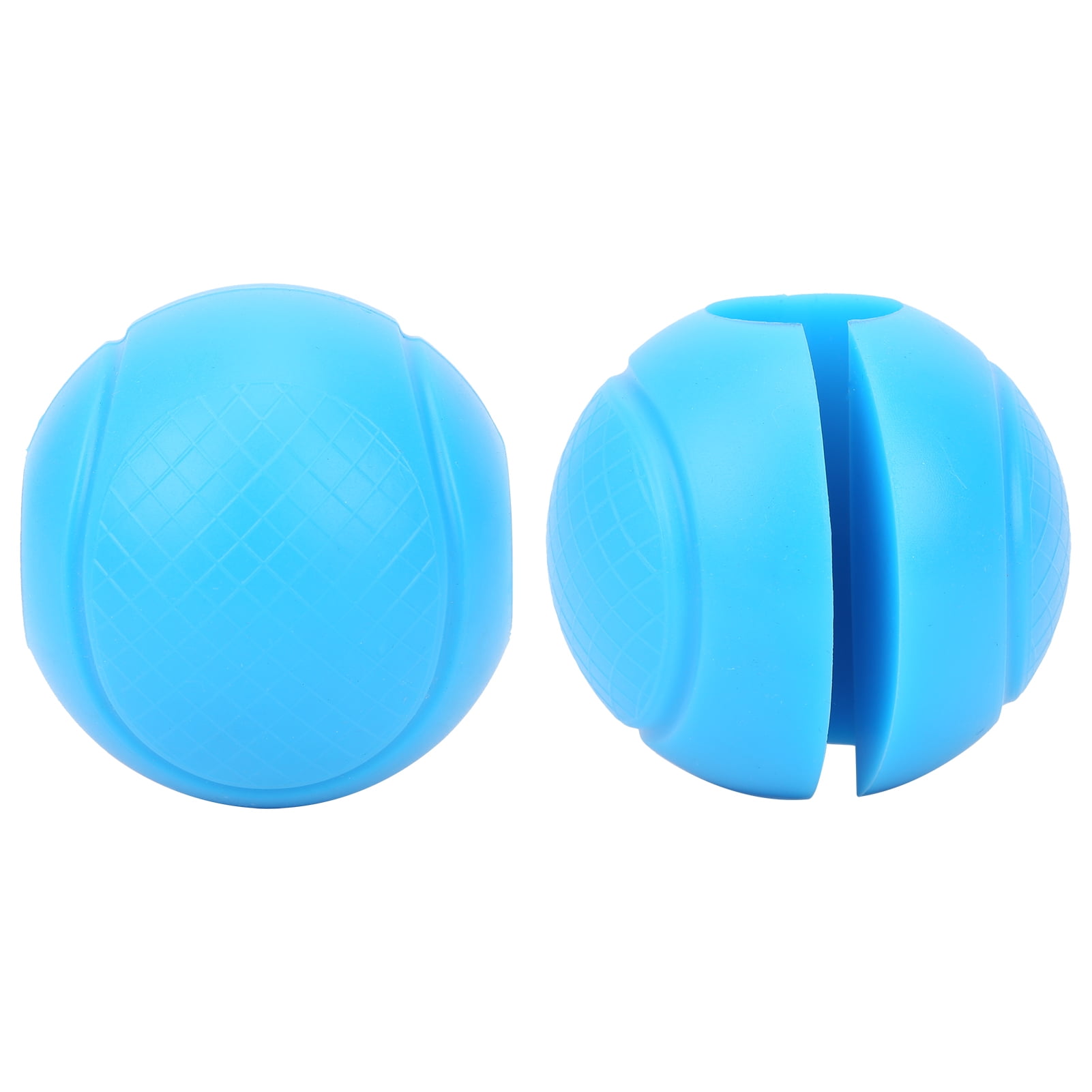 Round Thick Silicone Barbell Grips, 2-Pack Blue Dumbbell Adapter Balls ...