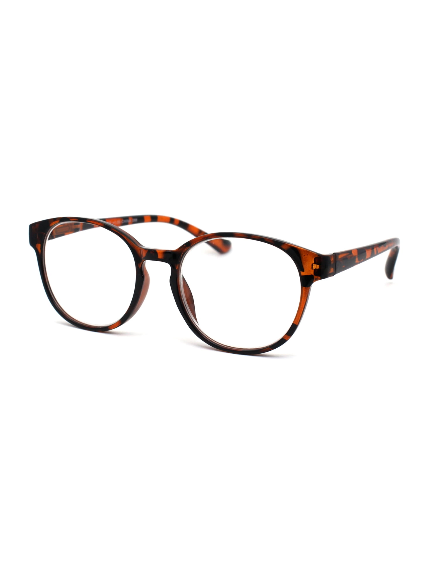 Round Thin Keyhole Horn Rim Plastic Reading Glasses Tortoise 40