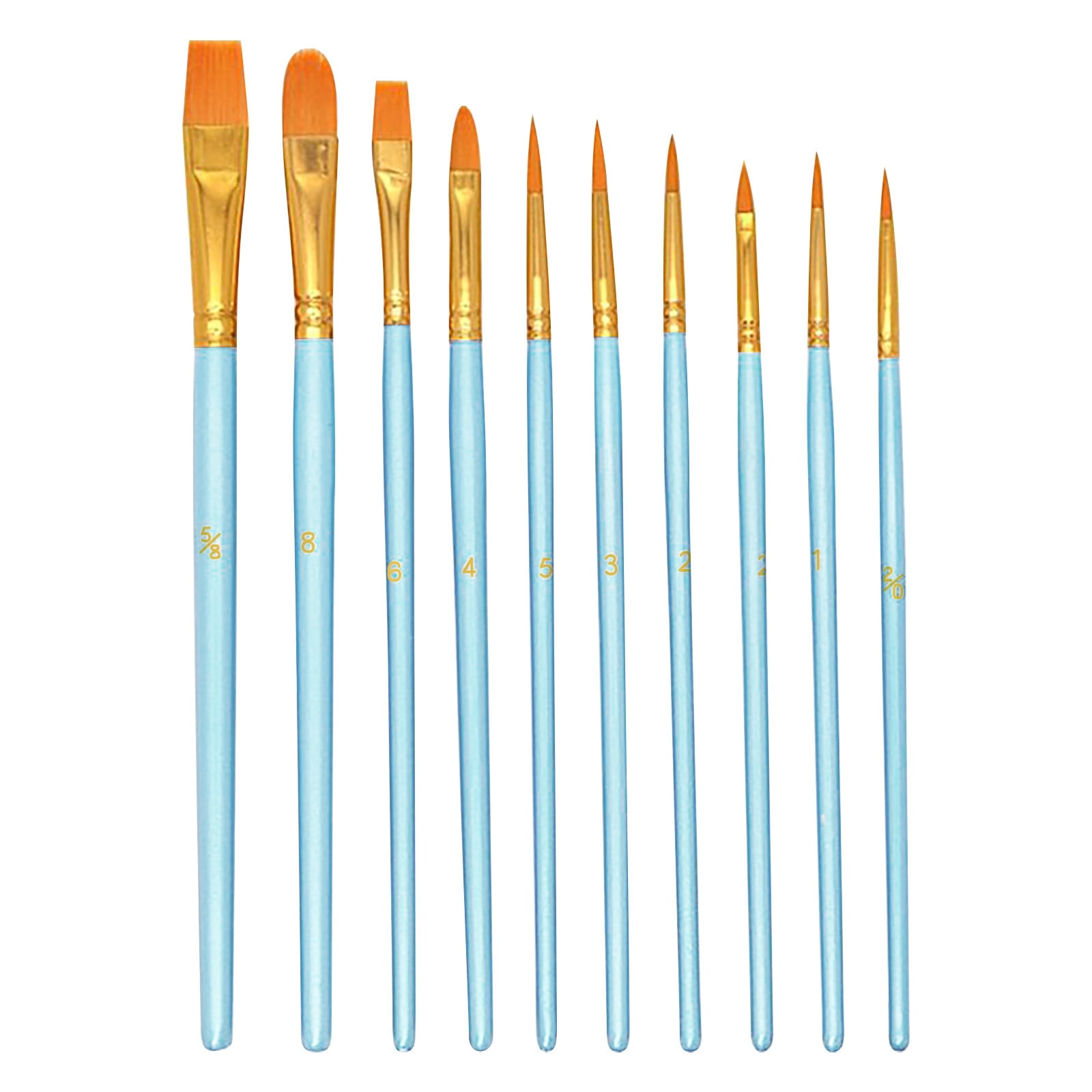 Round Tip Brushes Nylon Brushes Artist Wood Brushes For Oil Watercolor ...