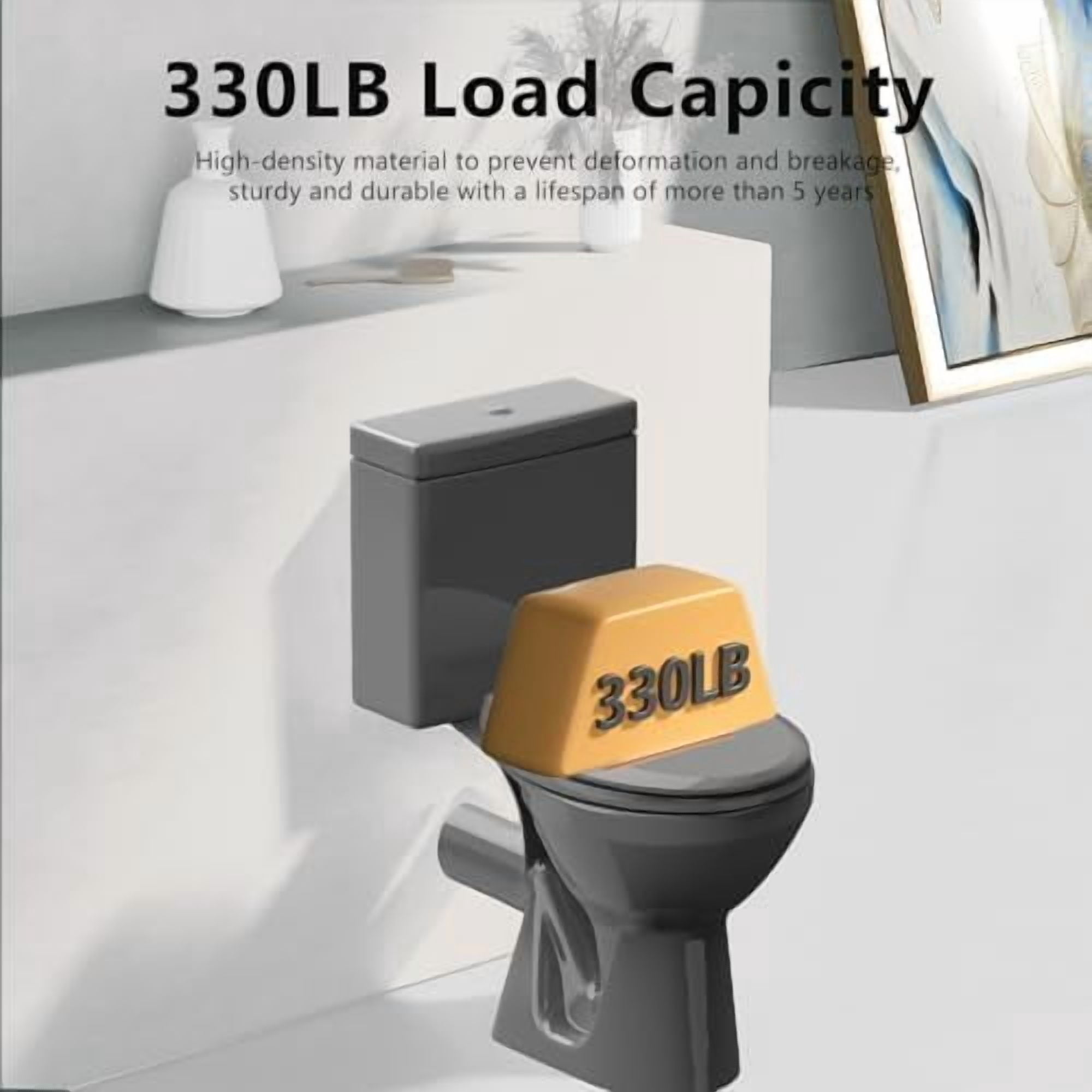 Round Toilet Seat, 16.5inch, Soft Close Quiet, No Alam, Standard Round ...