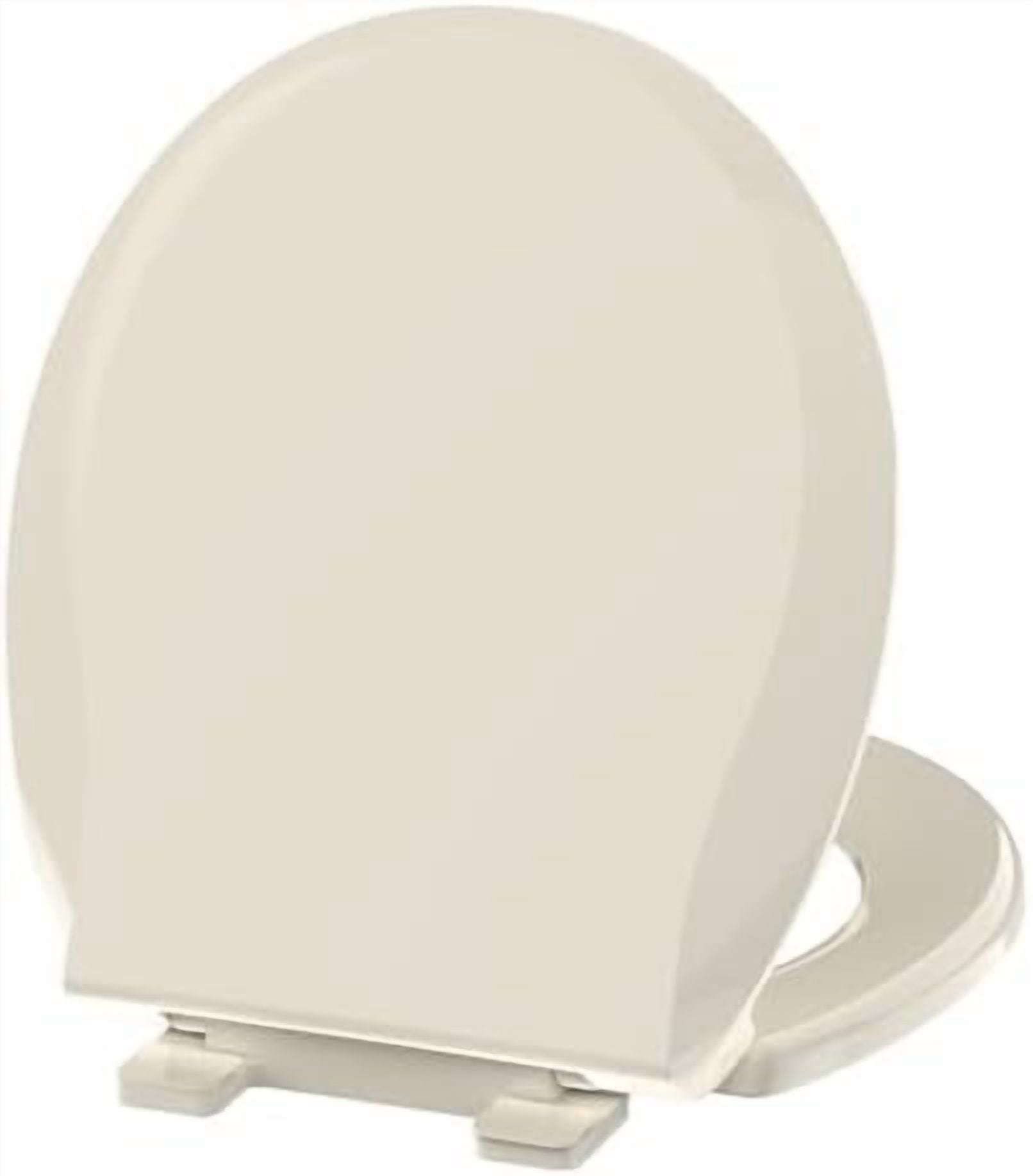 Round Toilet Seat Almond, Toilet Seat 16.5 inch Soft Close, Premium PP ...