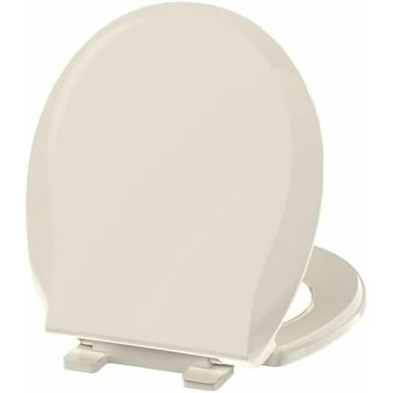 Round Toilet Seat Almond, Toilet Seat 16.5 inch Soft Close, Premium PP ...