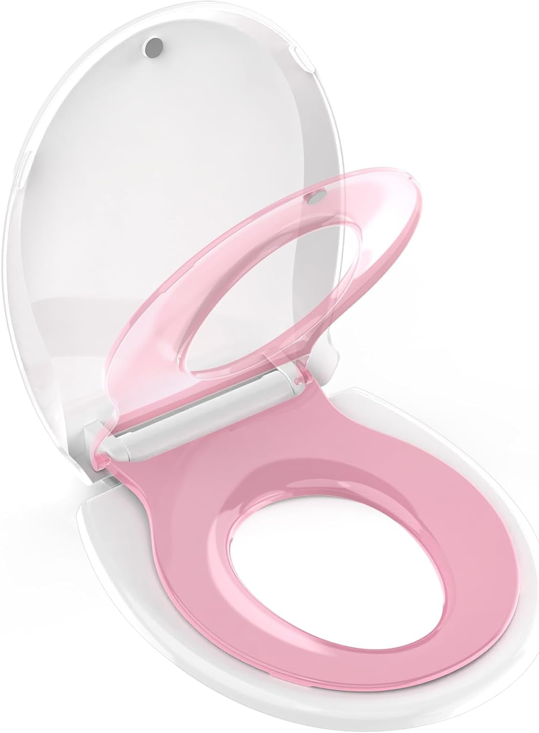 Round Toilet Seat with Built-In Potty Training Seat 16.5”& Quick ...