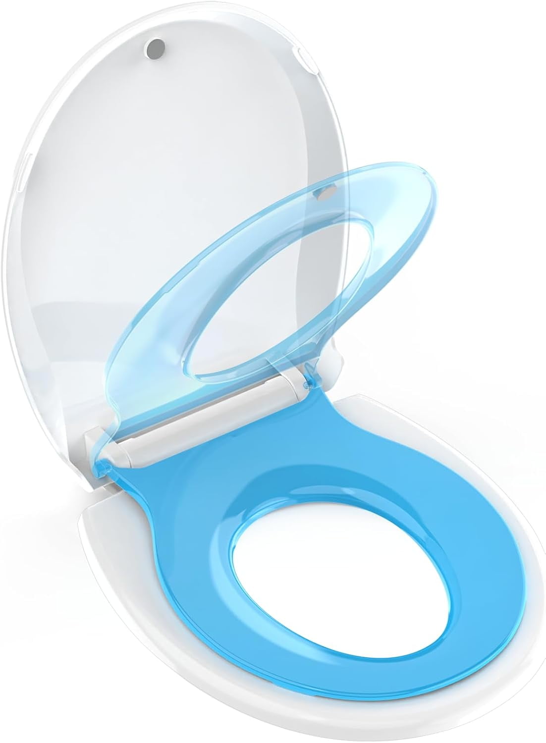 Round Toilet Seat with Built-In Potty Training Seat 16.5”& Quick ...