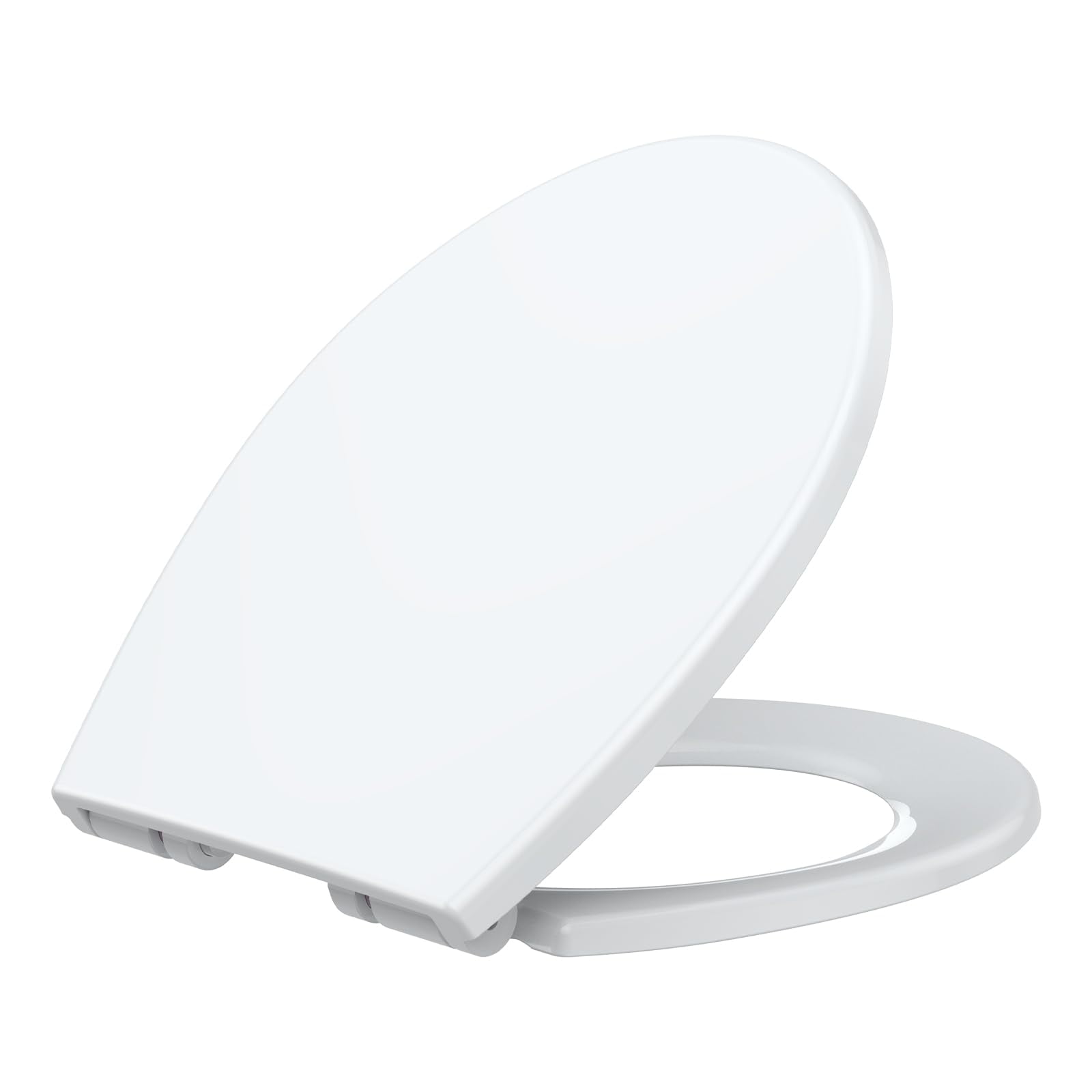 Round Toilet Seat, Elongated Toilet Seat, Quiet-Close Lid and Seat ...