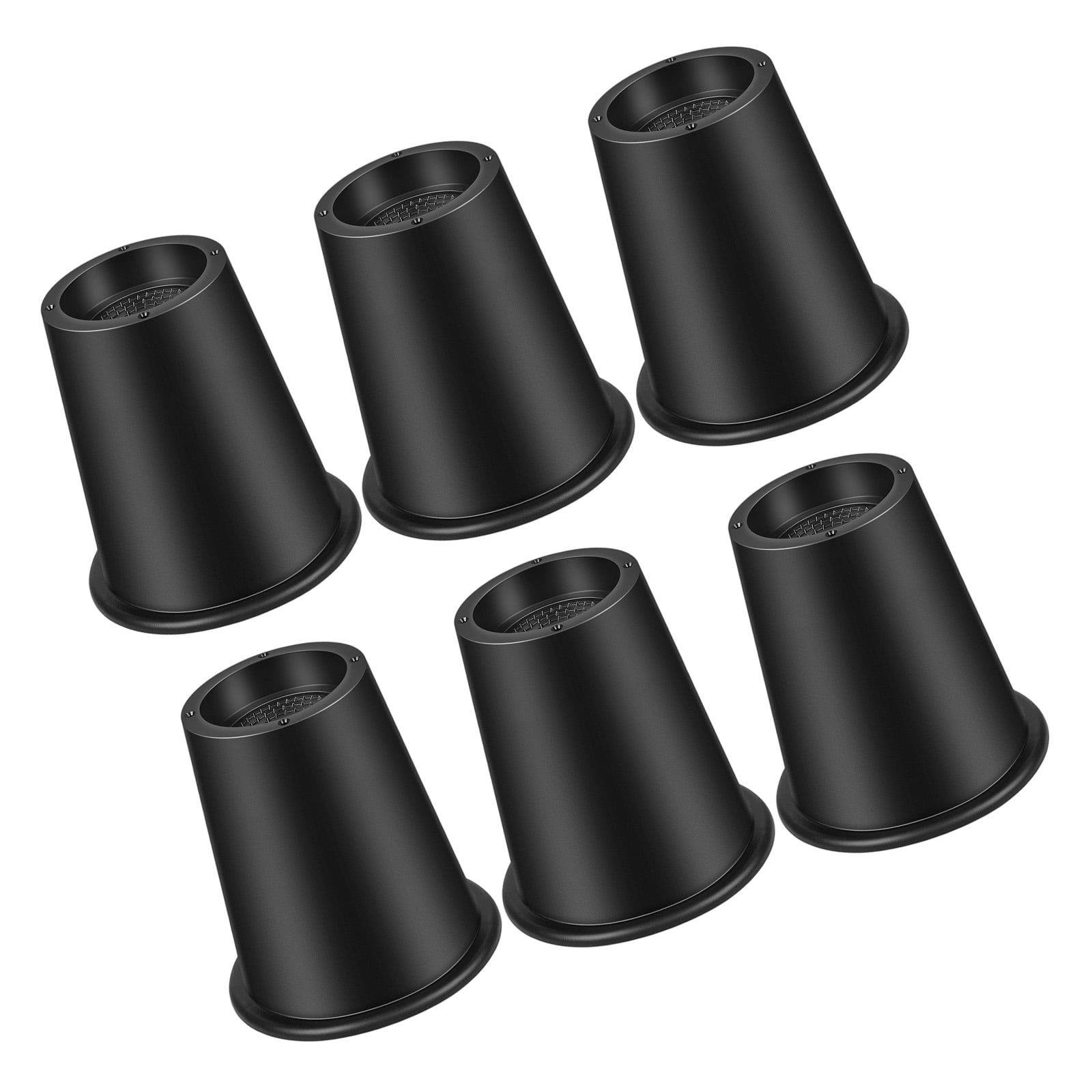 Round Top Bed Leg Elevators 6inch, Rubber Risers for Secure Furniture ...