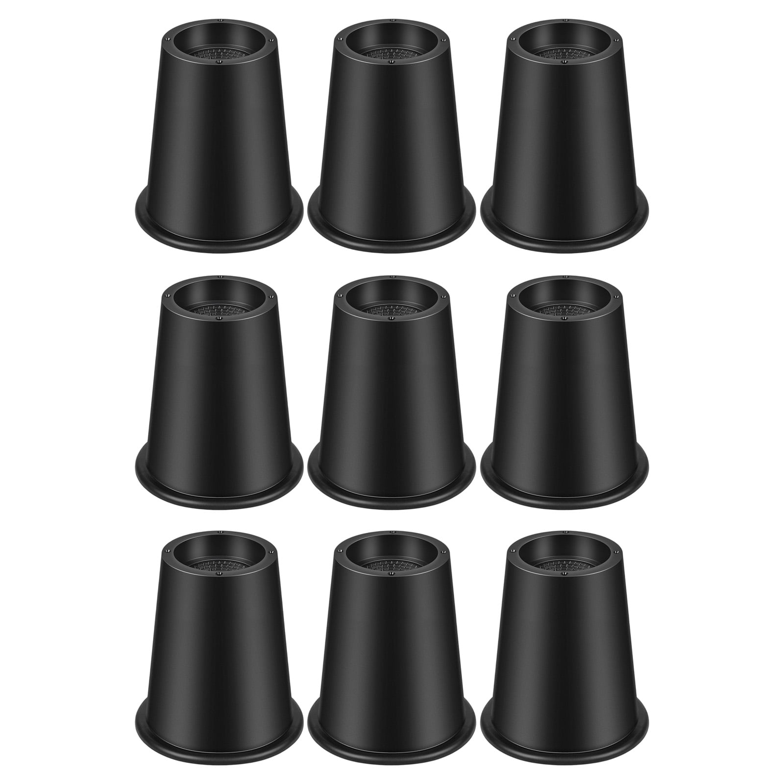 Round Top Bed Leg Elevators 6inch, Rubber Risers for Secure Furniture ...