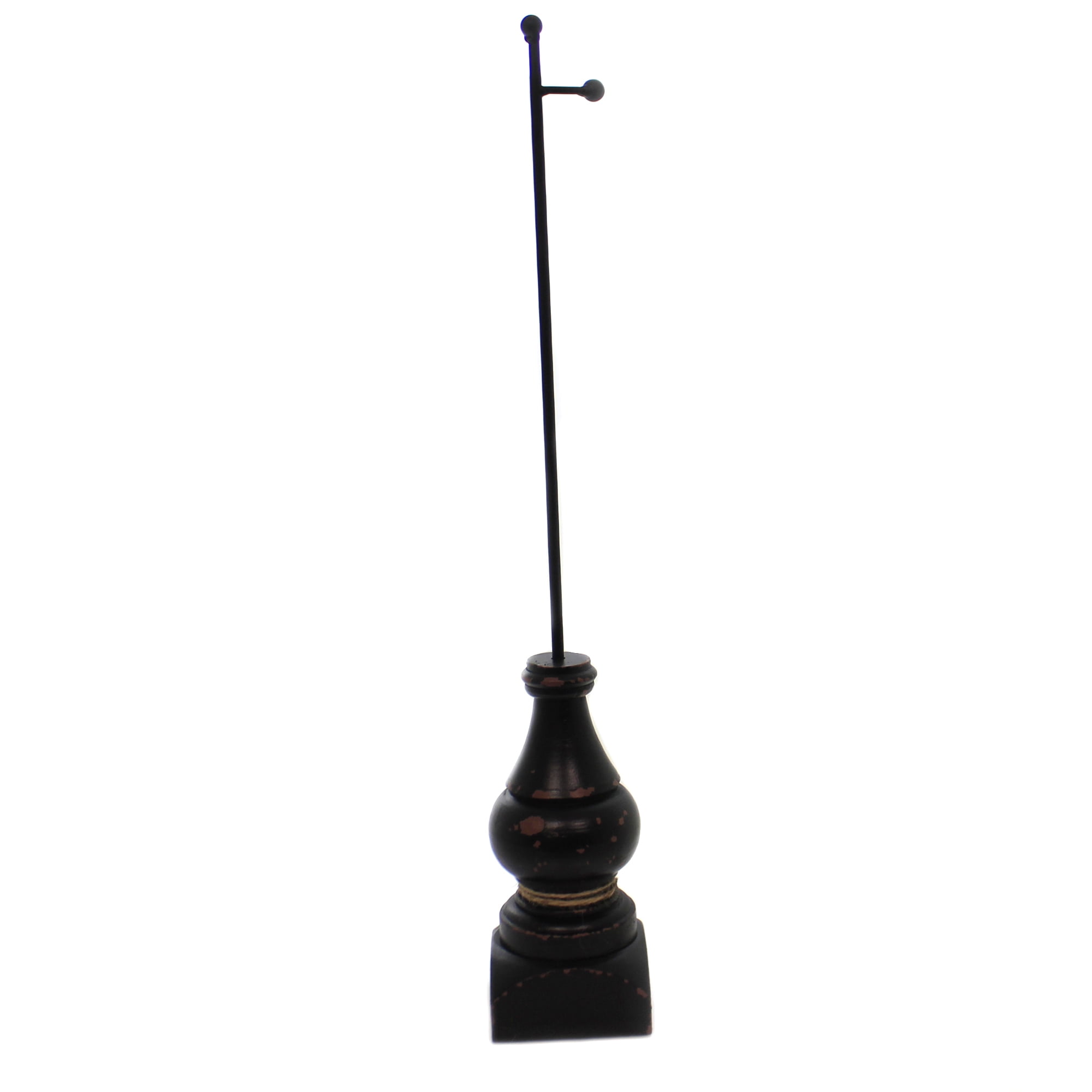 Round Top Collection Black Display Pole Wood Stake Displayer Y16019 ...