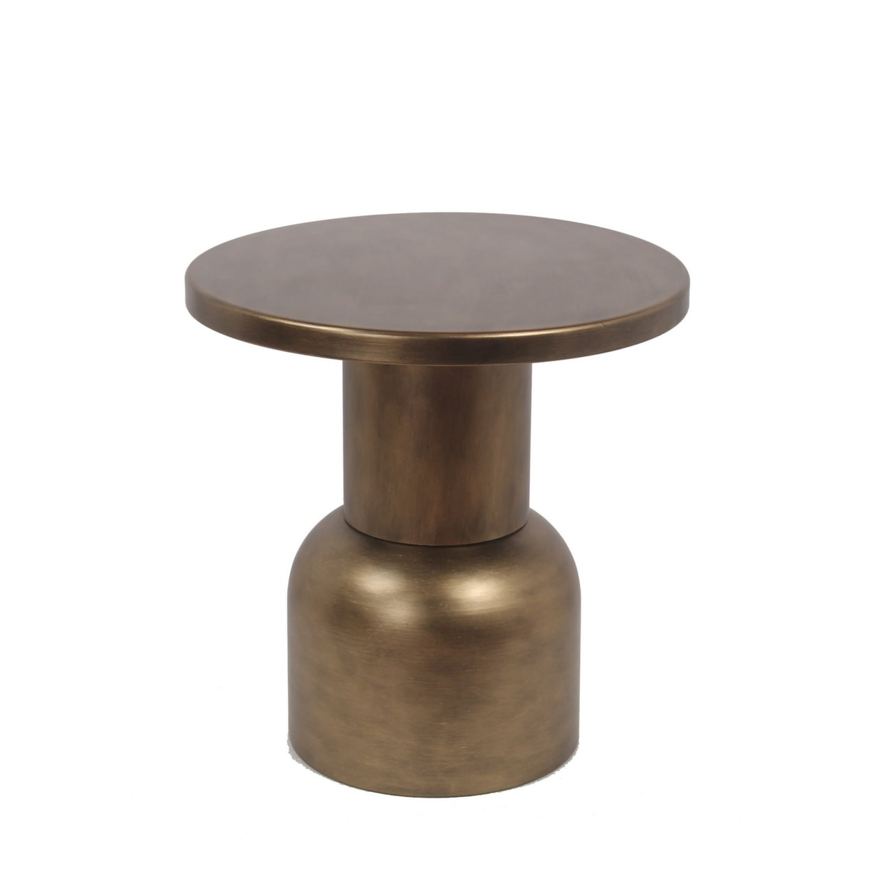 Round Top Modern Metal Accent Table, Large, Gold- Saltoro Sherpi ...