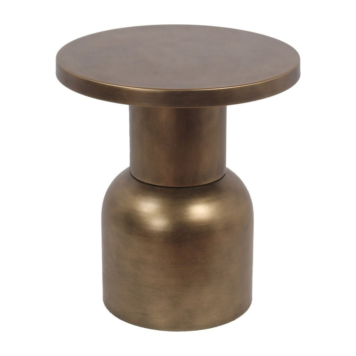 Round Top Modern Metal Accent Table, Medium, Gold- Saltoro Sherpi ...