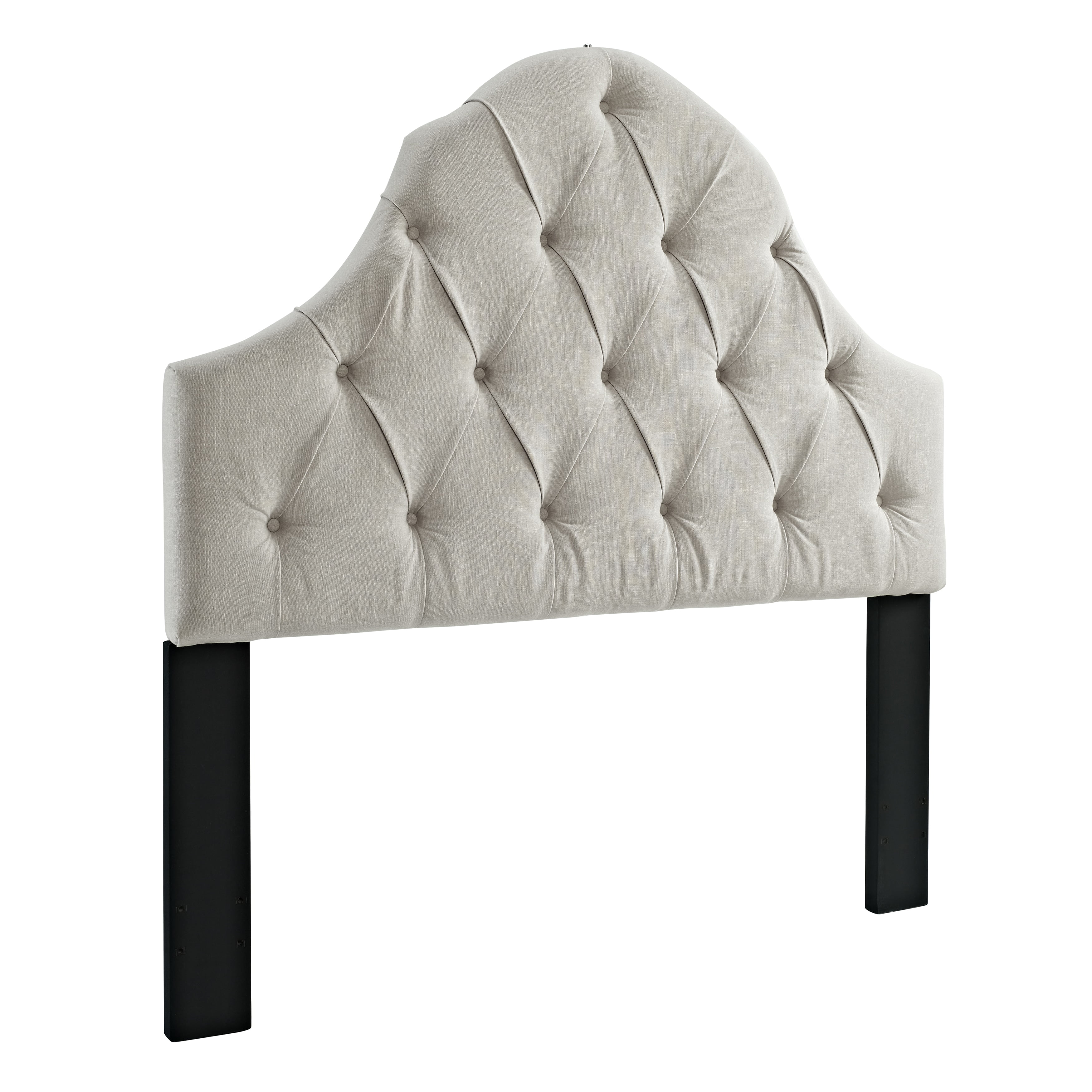 Round Top Tufted Upholstered Headboard, Multiple Sizes - Walmart.com