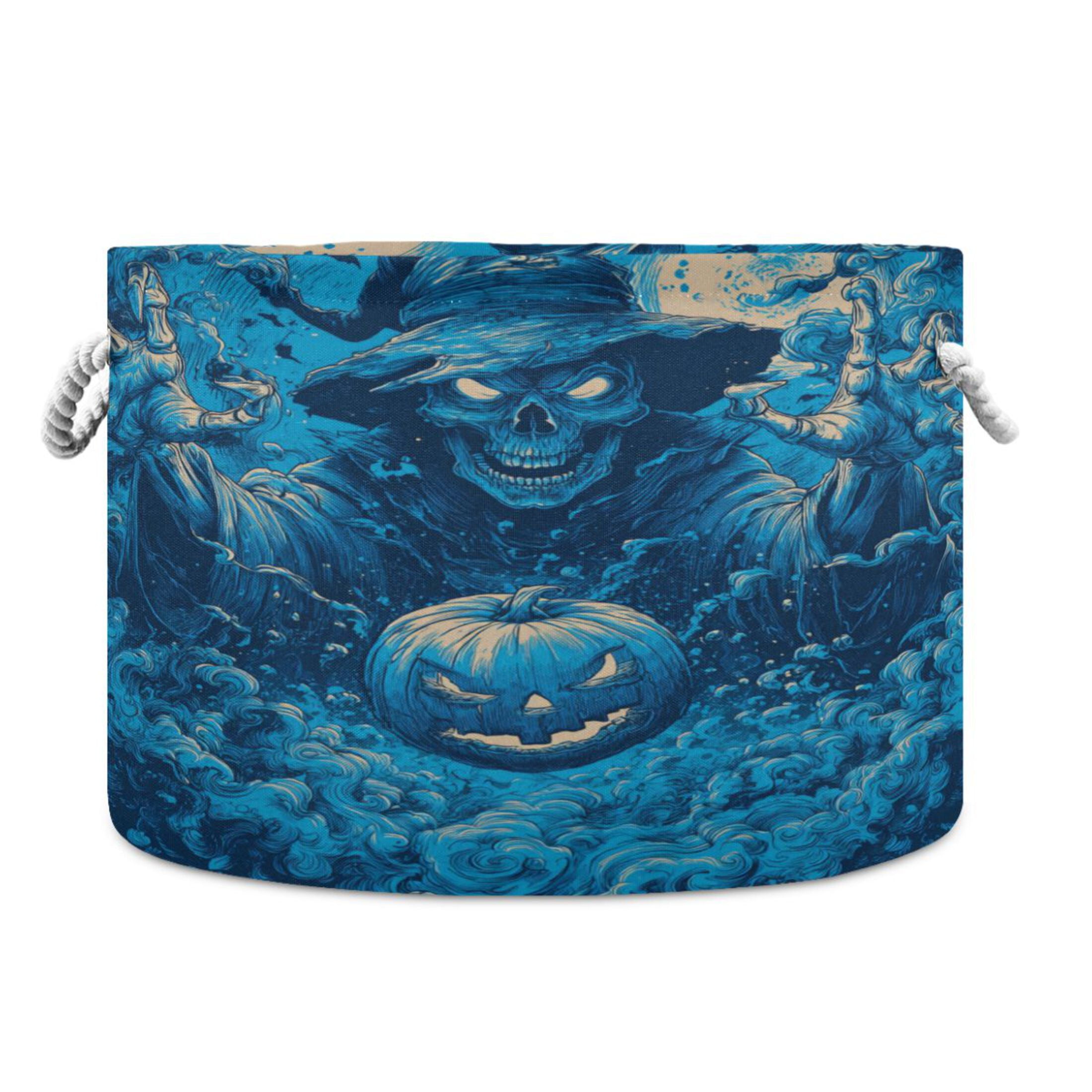 Round Toy Storage Basket Foldable Storage Basket for Home Decor Laundry ...