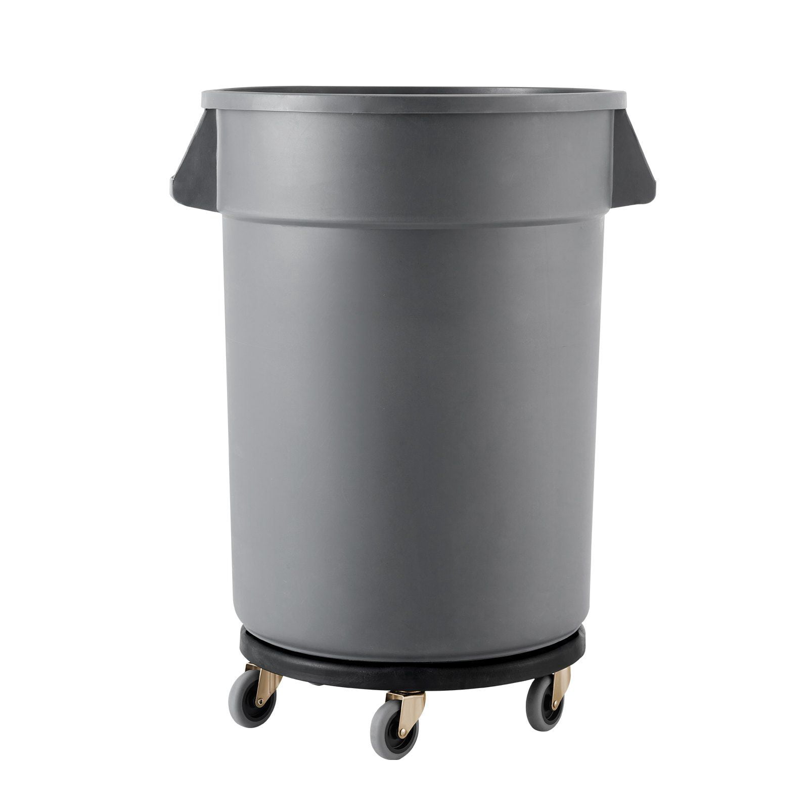 Trash Can Dolly, 500lbs Heavy Duty - Fits 20-55 Gallon Round Bins ...
