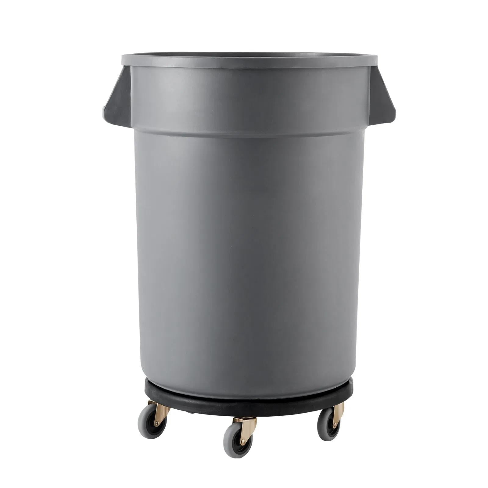 Round Trash Can Dolly Fit 20, 32, 44, 55 Gal Garbage Container 500lbs ...