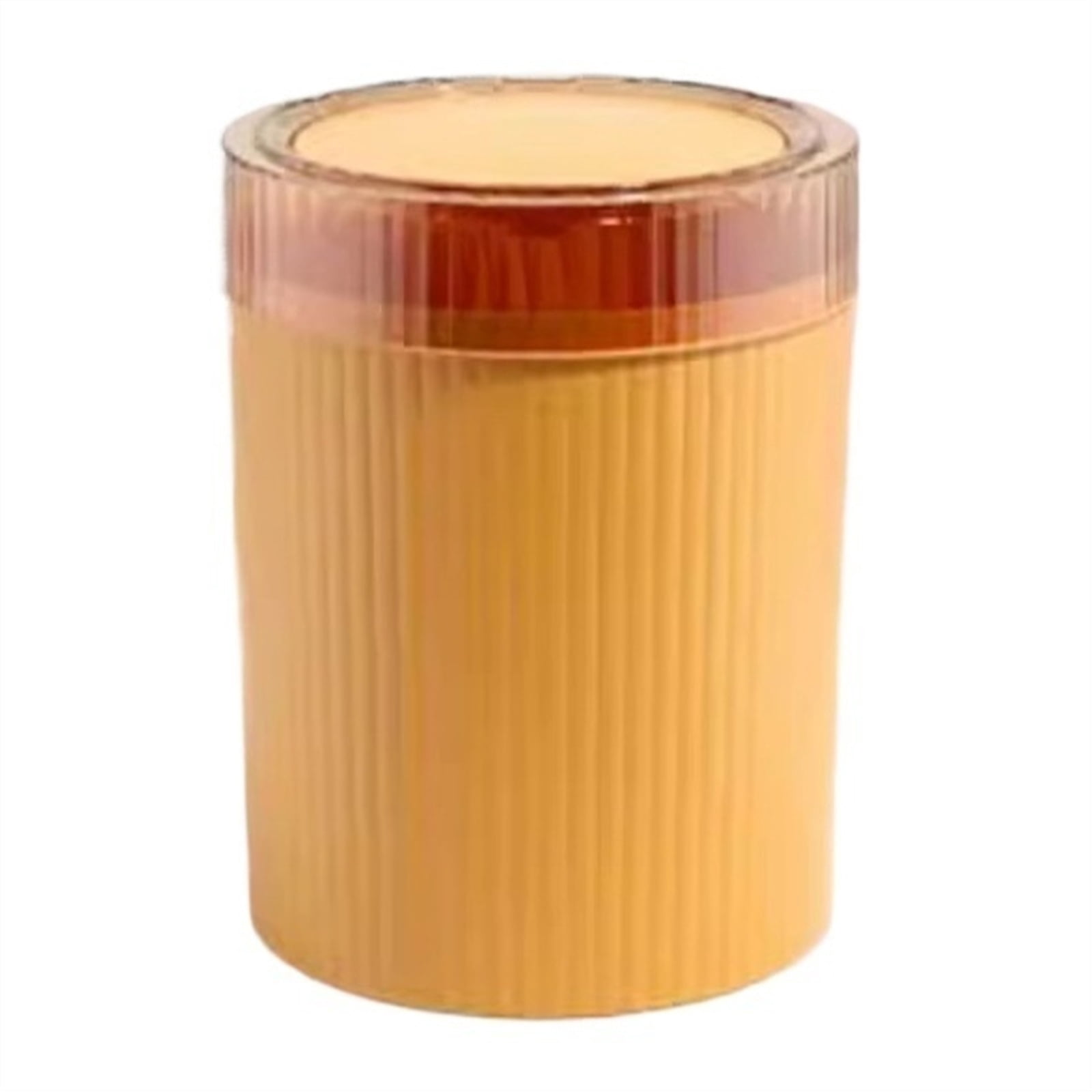 Round Trash Can with Lid, 12 Liter/3.1 Gallon Plastic Garbage Container ...