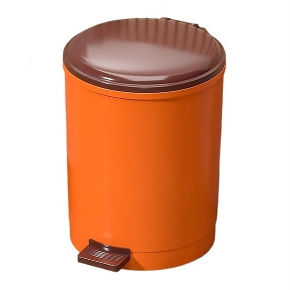 Round Trash Can with Lid, Touchless Step Trash Can, 9/13 Liter Plastic ...