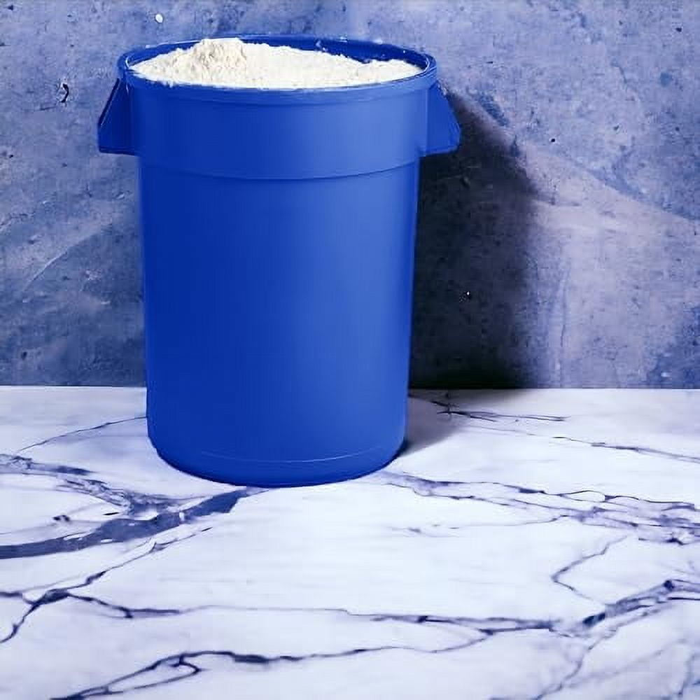 Round Trash bin with Lid Garbage can outdoor Heavy duty trash can ...