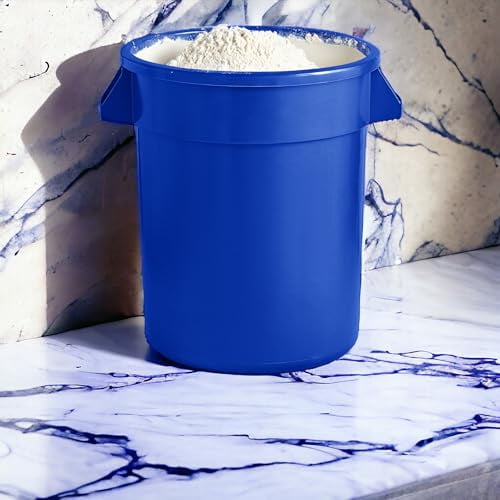 Round Trash bin with Lid Garbage can outdoor Heavy duty trash can ...