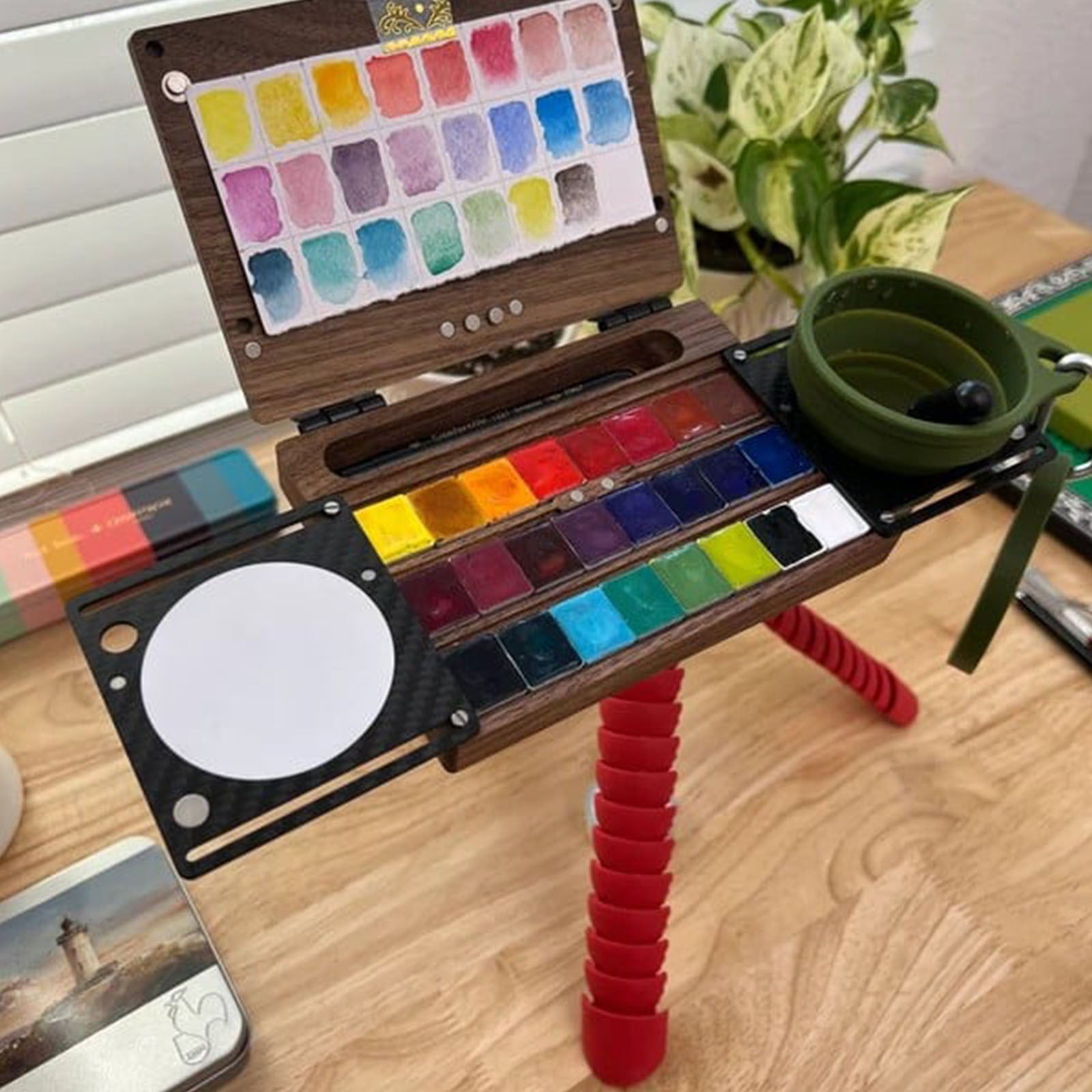 Round Travel Palettes, Walnut Palettes, 24 Color Palettes, Travel ...