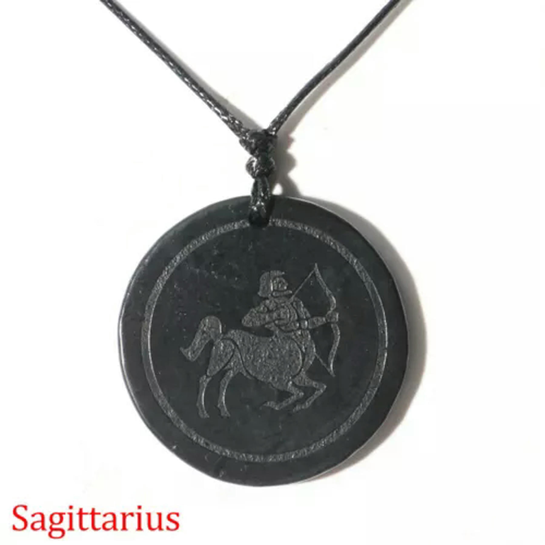 Round Triangle Shungite Stones Crystal Necklace Rope Pendant Protection ...