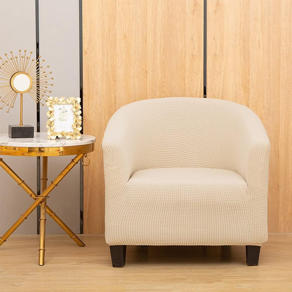 Round Tub Chair Covers, Slipcover Barrel Chair with Enhanced Sofa ...