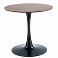 Round Tulip Base Table - 31.5 Inch Dark Walnut MDF Top for Dining ...