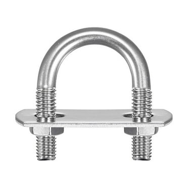 Round U-Bolts 2 Set 20mm Inner Width 50mm Length M6 with Nuts and ...