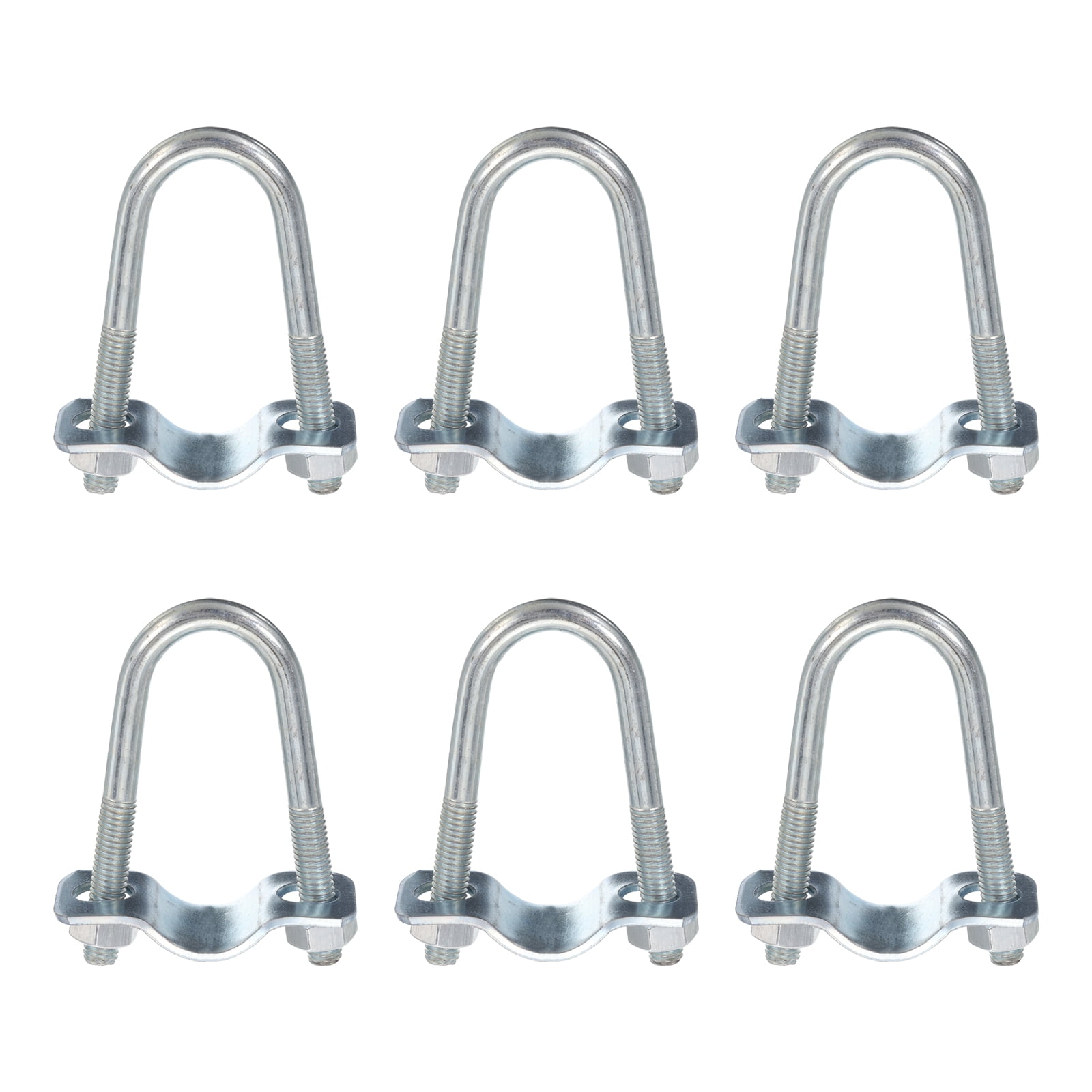 Round U-Bolts Pipe Clamp, 6 Pack Fit 3/4"(20mm) to 1-1/4"(32mm) Double ...