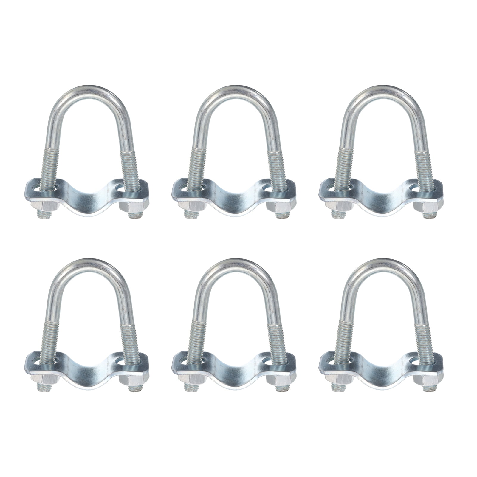 Round U-Bolts Pipe Clamp, 6 Pack Fit 3/4"(20mm) to 1"(25mm) Double Pipe ...