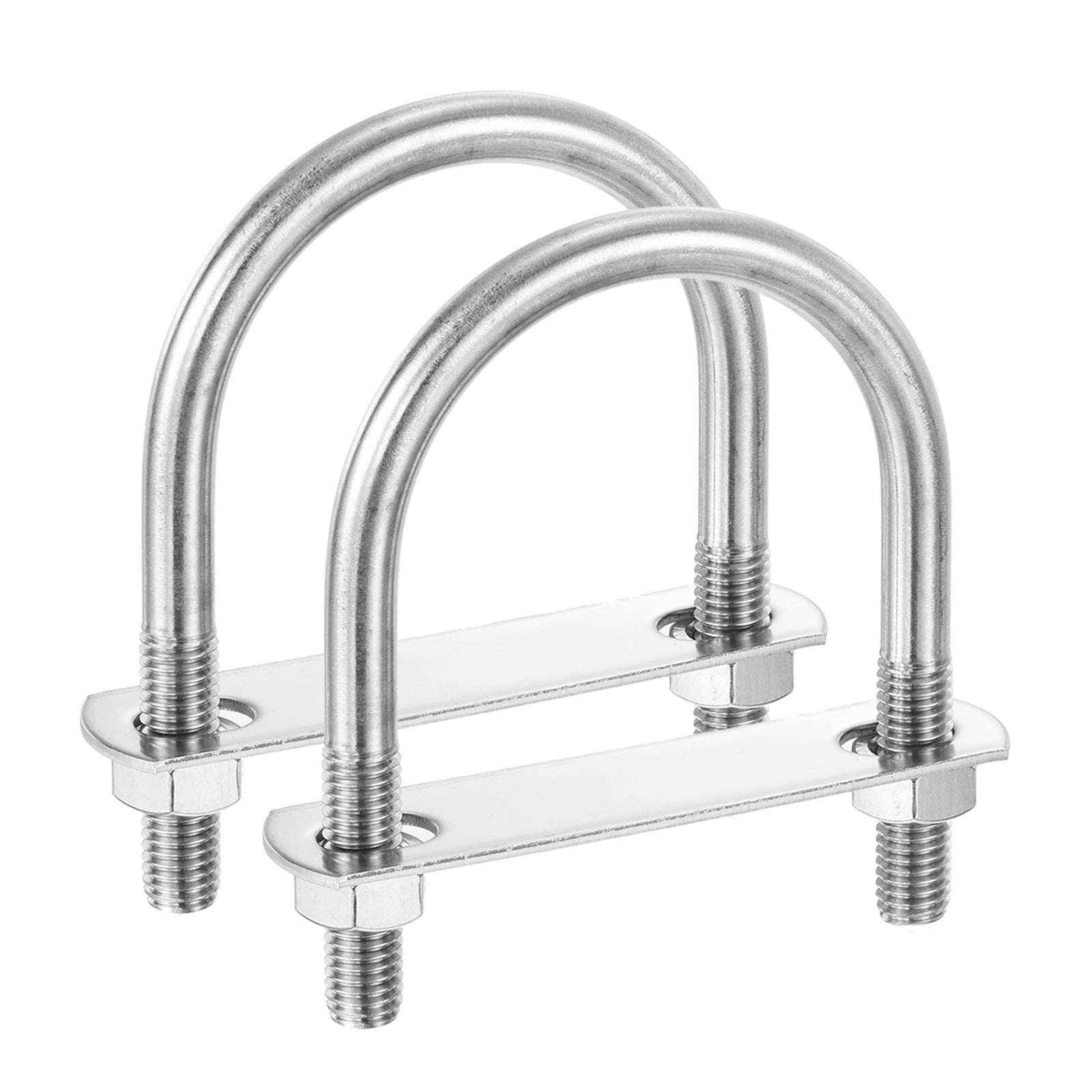 Round U-Bolts with Nut Plate Washer Stainless Steel Round Bend U-Bolts ...