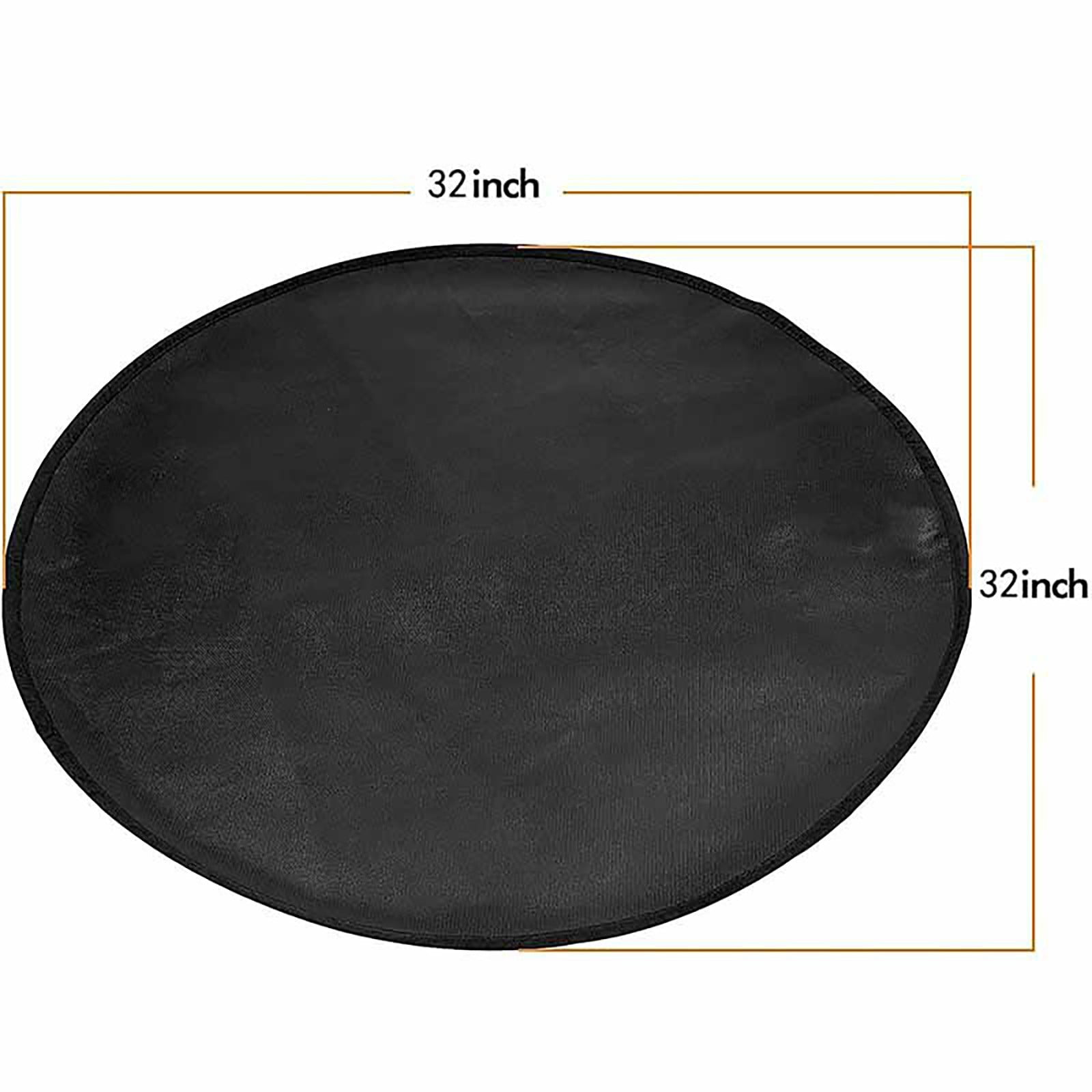 Round Under Grill Mat&Fire Pit Mat, 32" Deck Patio Protect Mat ...