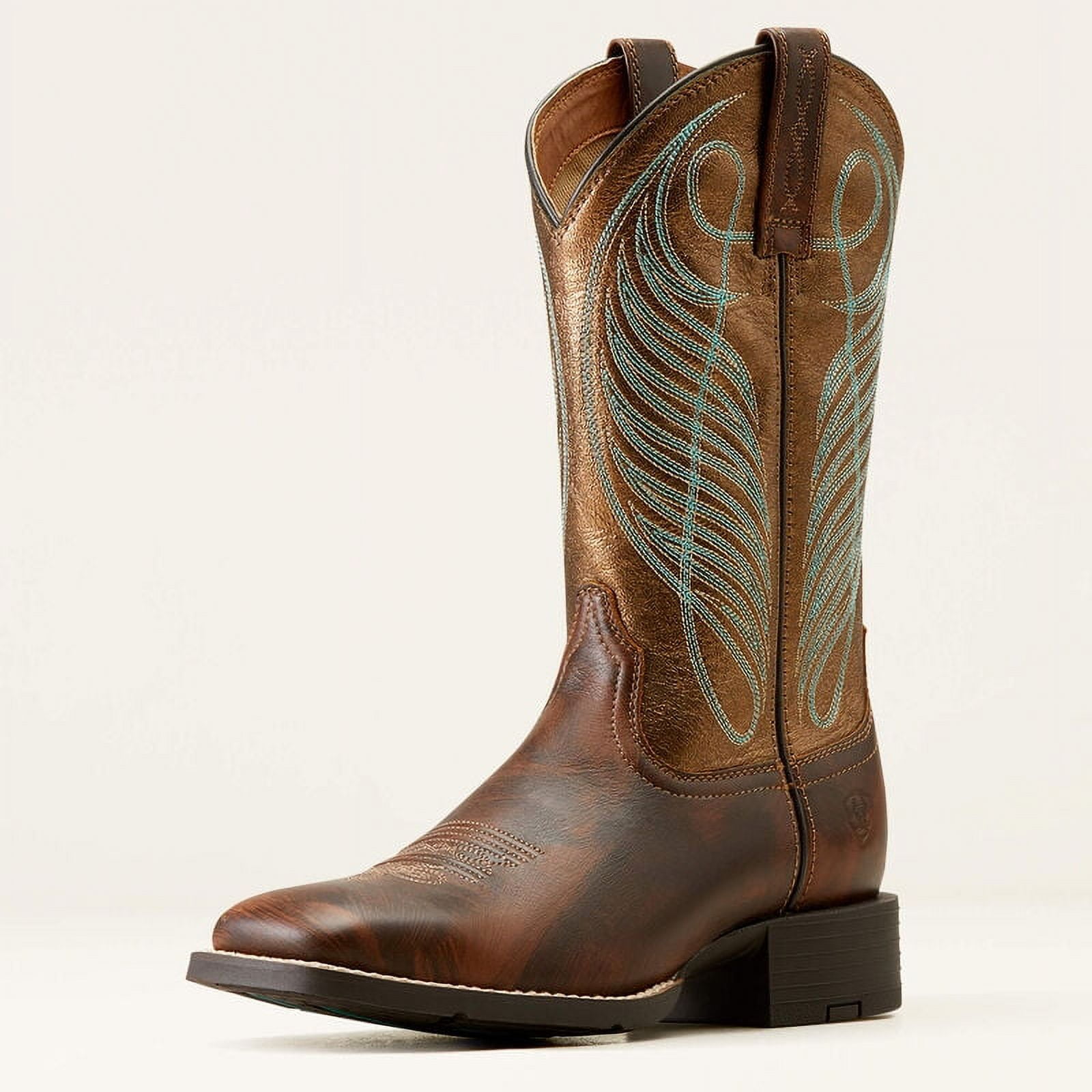 Round Up Wide Square Toe Western Boot - Walmart.com