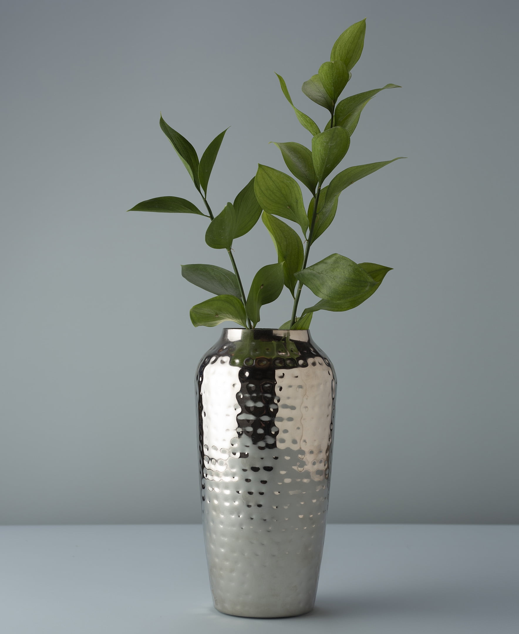 Round Vase in Silver Handcrafted Artisan by Chic Chill - Walmart.com