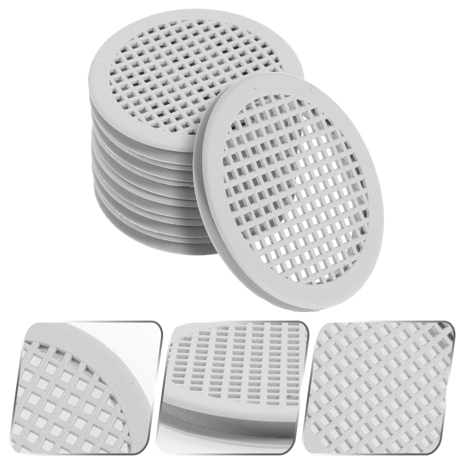 LIOOBO Round Vent Cover Circular Plastic 15Pack Grey Air Vent Hole Plugs for Home Decoration ...
