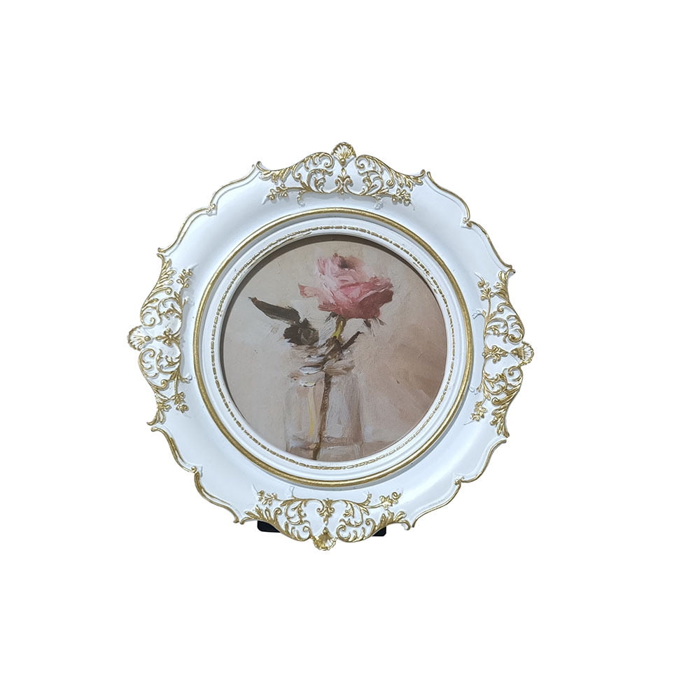 Round Vintage Picture Frames 5×5-With Class Front-Art Deco Wall Haning ...