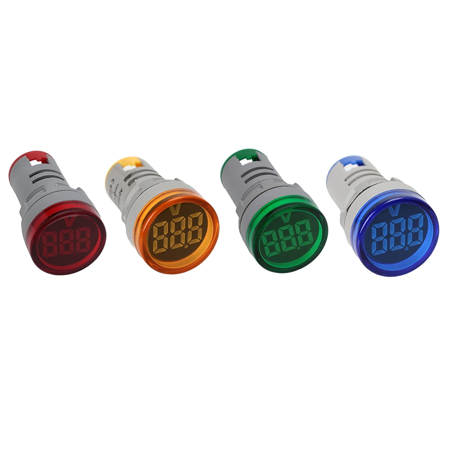 Round Voltage Meter Indicator – AC20-500V, 22 mm Digital Voltmeter for ...
