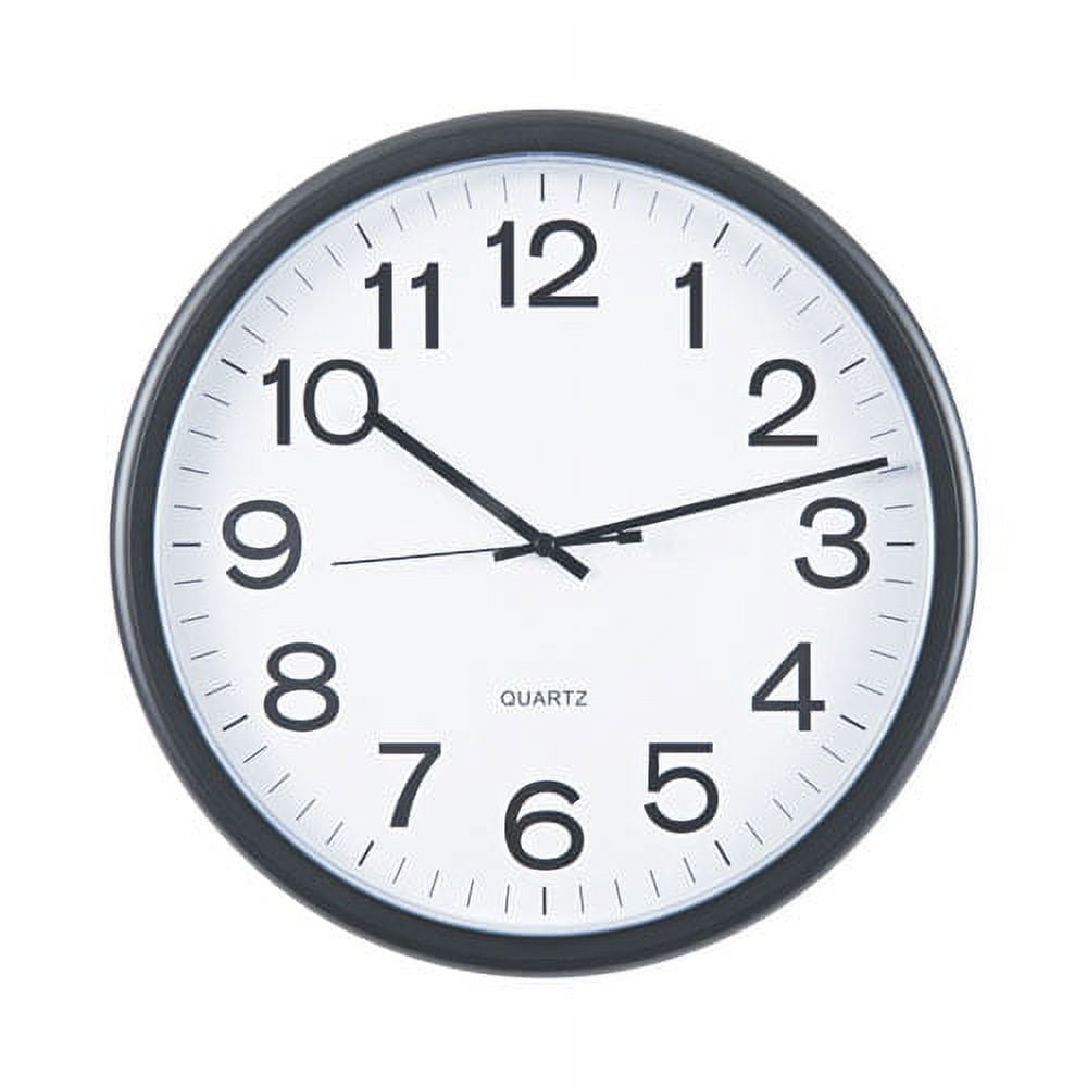 Round Wall Clock, 13.5" Overall Diameter, Black Case, 1 Aa (sold ...