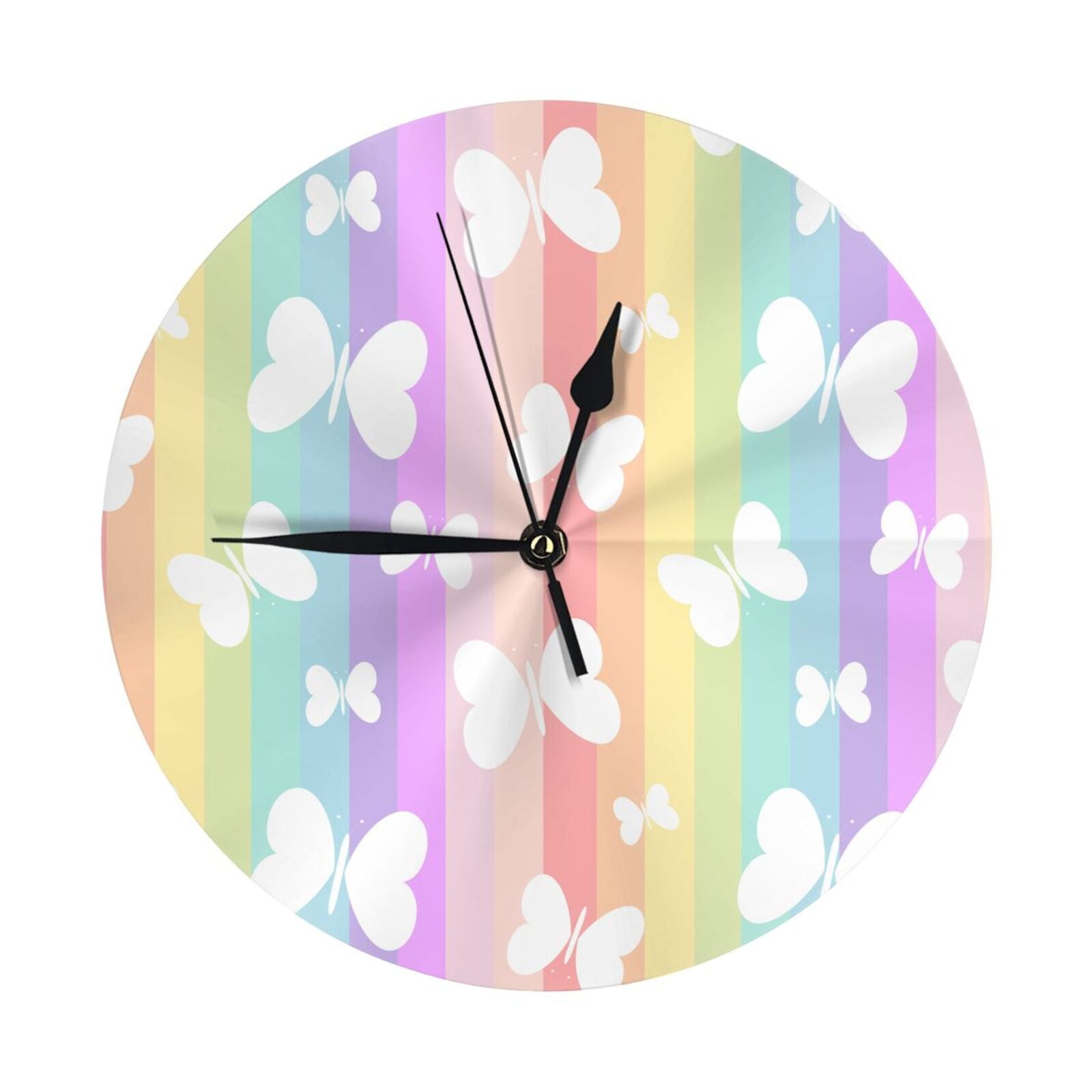 Round Wall Clock 9.84in Frameless Wall Clock Without Glass Cover ...
