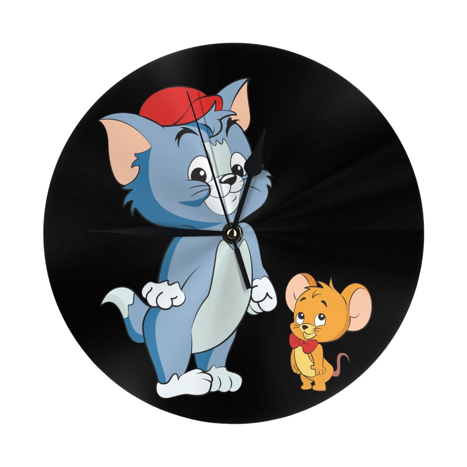 Round Wall Clock Cute Cartoon Tom And Jerry Decorative & Creative Dual ...