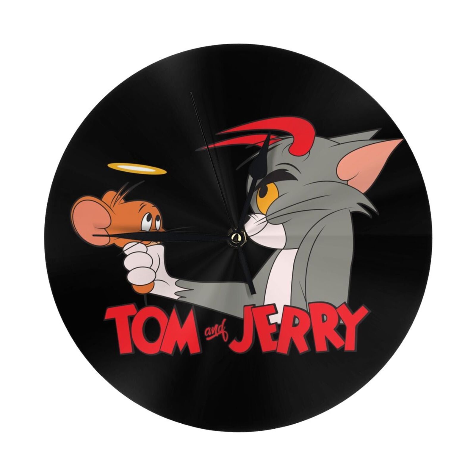 Round Wall Clock Cute Cartoon Tom And Jerry Decorative & Creative Dual ...