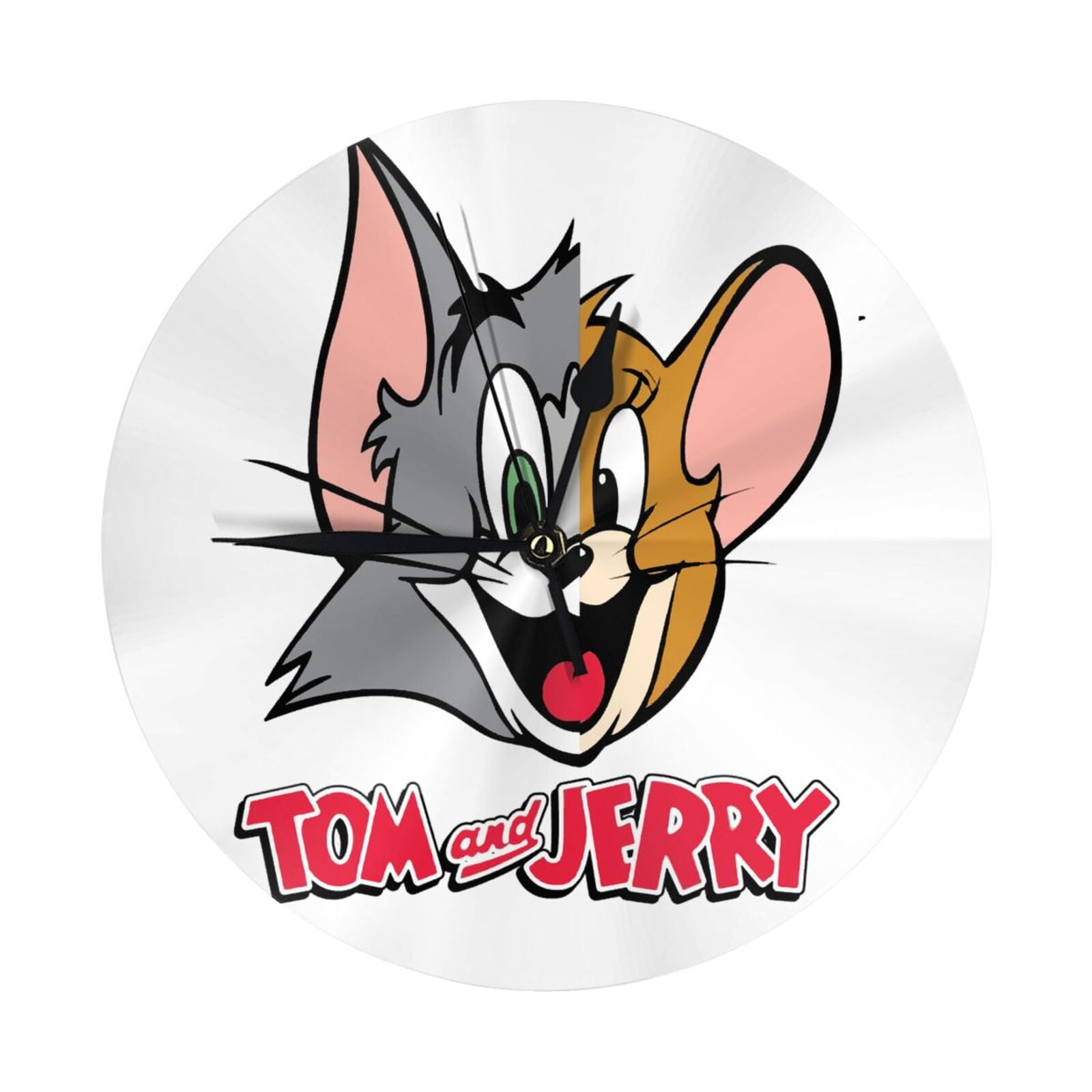 Round Wall Clock Cute Cartoon Tom And Jerry Decorative & Creative Dual ...